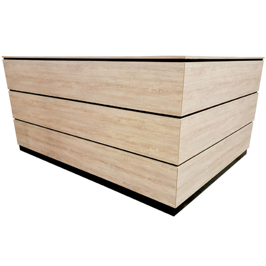 Switch Office - Planked Corner Reception Counter with Full Modesty ...