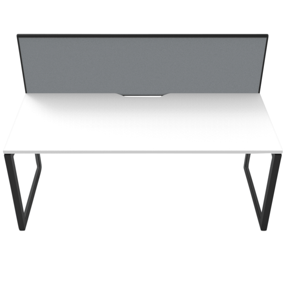 Deluxe Rapid Infinity Loop Leg Desk 1500 + Screen for Maximum Office ...