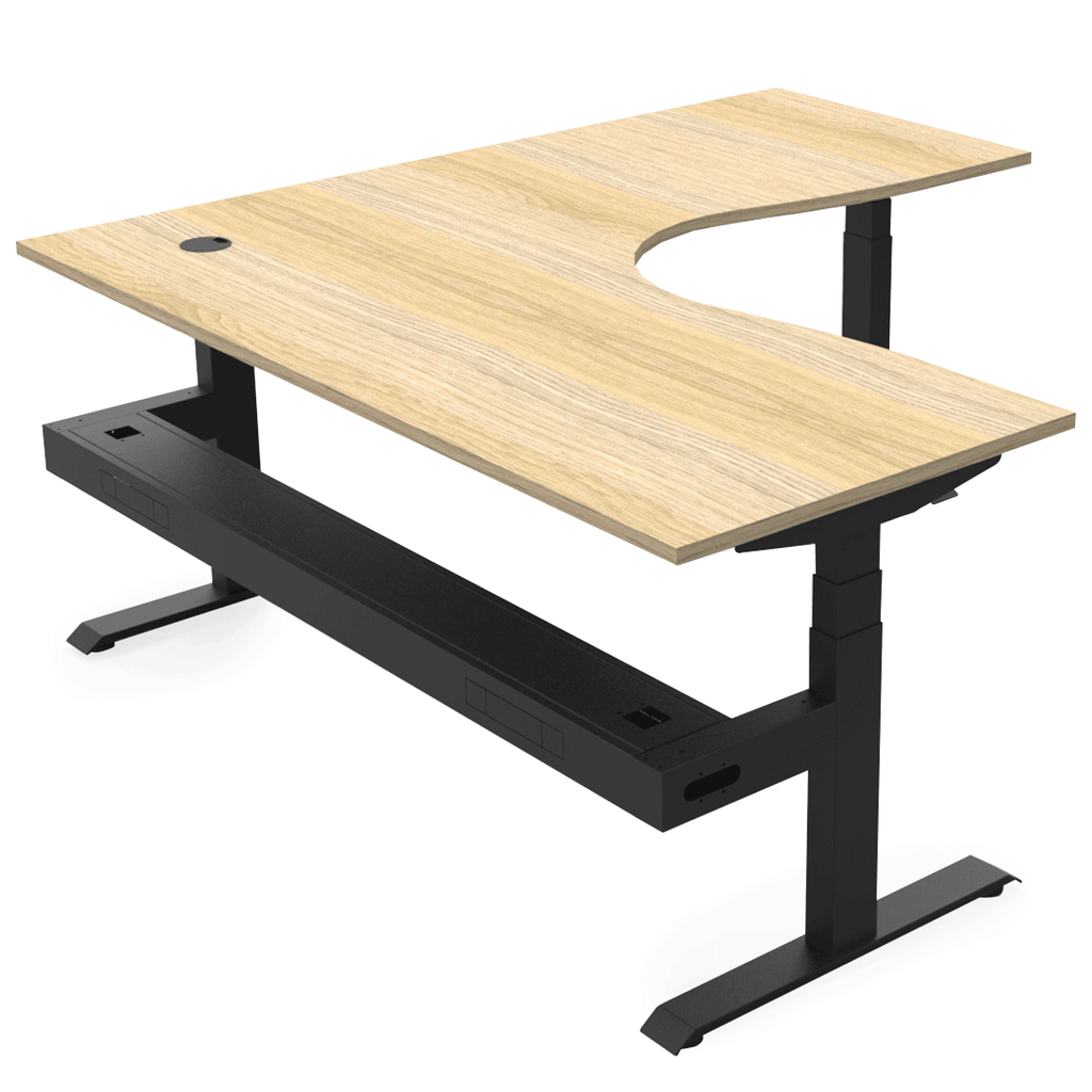 Boost Height Adjustable Corner Workstation with Cable Tray | Switch ...