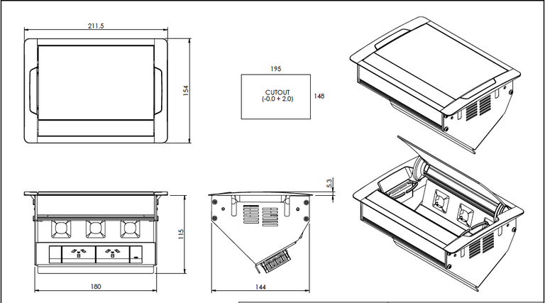 Boardroom Table Power / Data Box - Keep Your Cables Organized | Switch ...