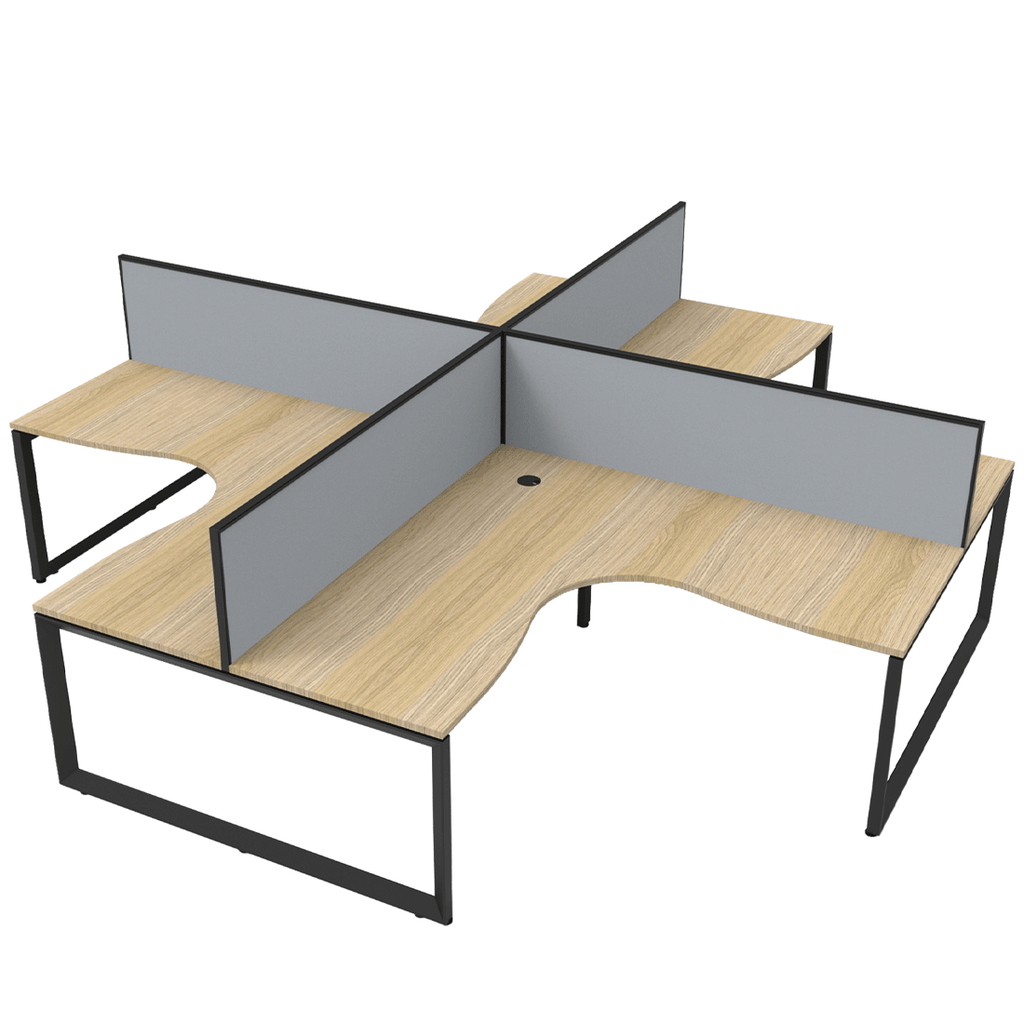 Switch Office Furnitures' Deluxe Rapid Infinity Loop Leg, 4-Person ...