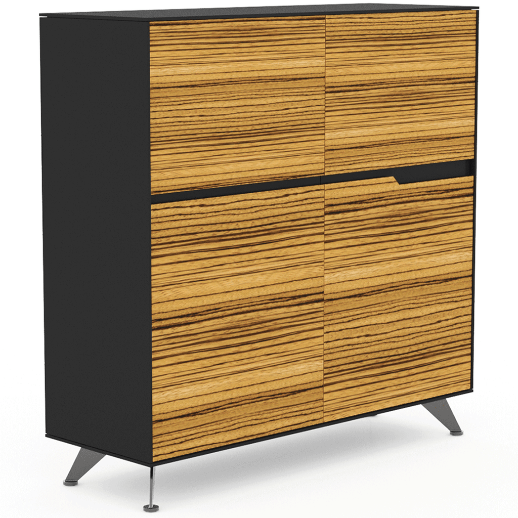 Novara Cabinet, 4 DoorSwitch Office - Novara 4 Door Cabinet - Zebrano ...